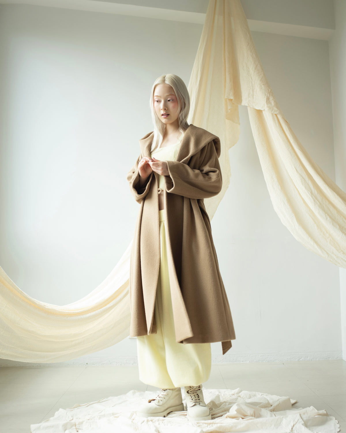 ANGORA WOOL NEST COAT